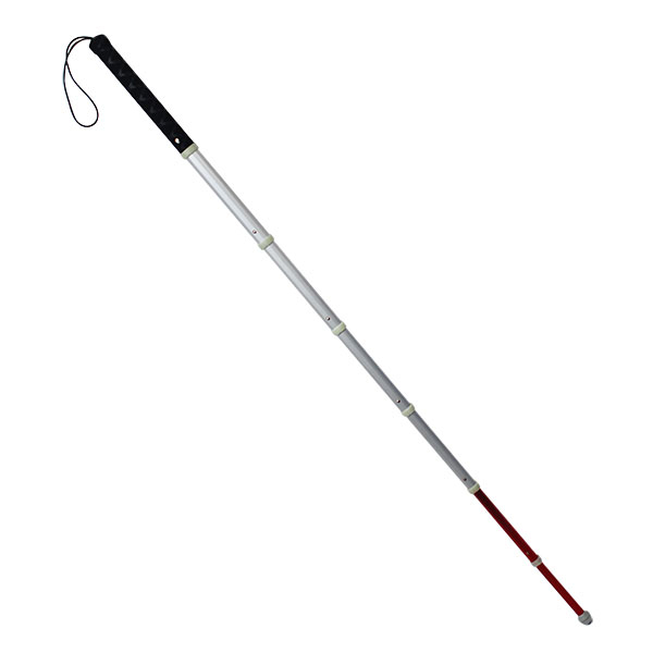 Retractable titanium emergency and signaling cane for the blind