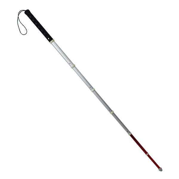 Retractable titanium emergency and signaling cane for the blind