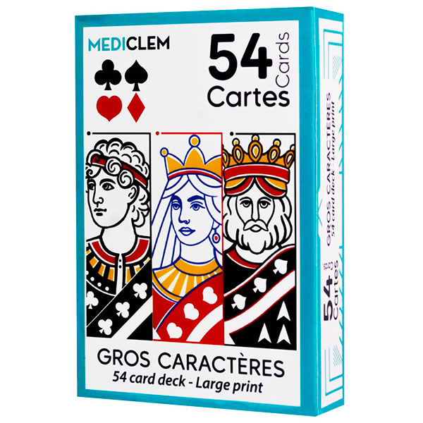 54 large print cards for visually impaired individuals